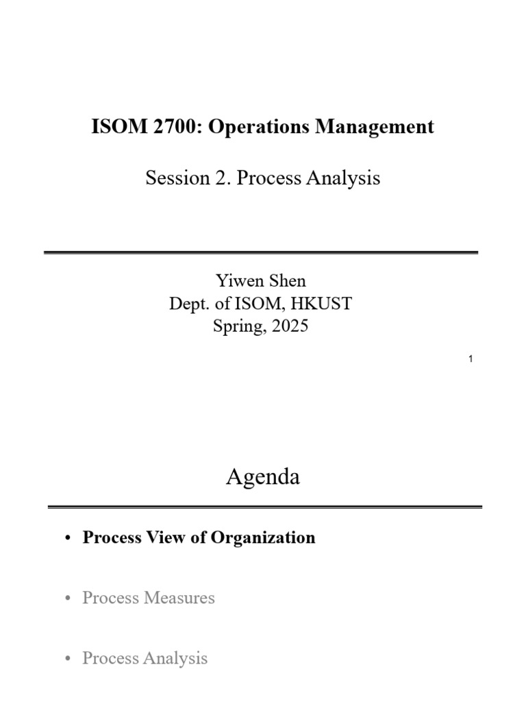 Session 2 - Process - Analysis | PDF | Discharge (Hydrology) | Inventory