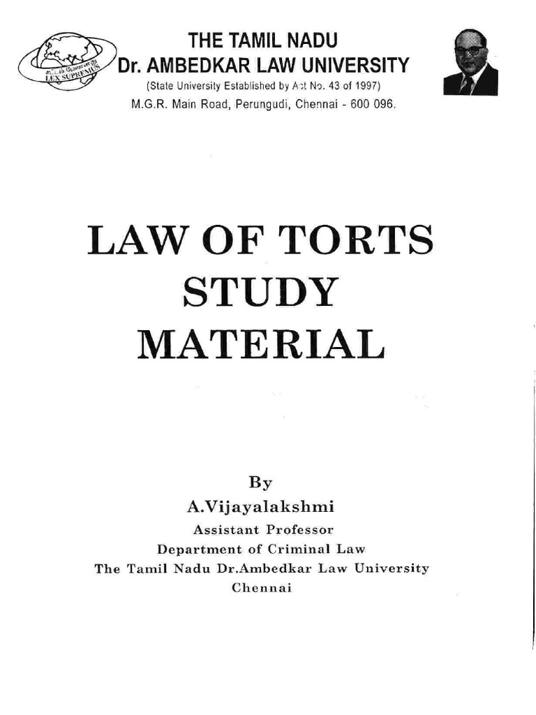 Law of Torts | PDF