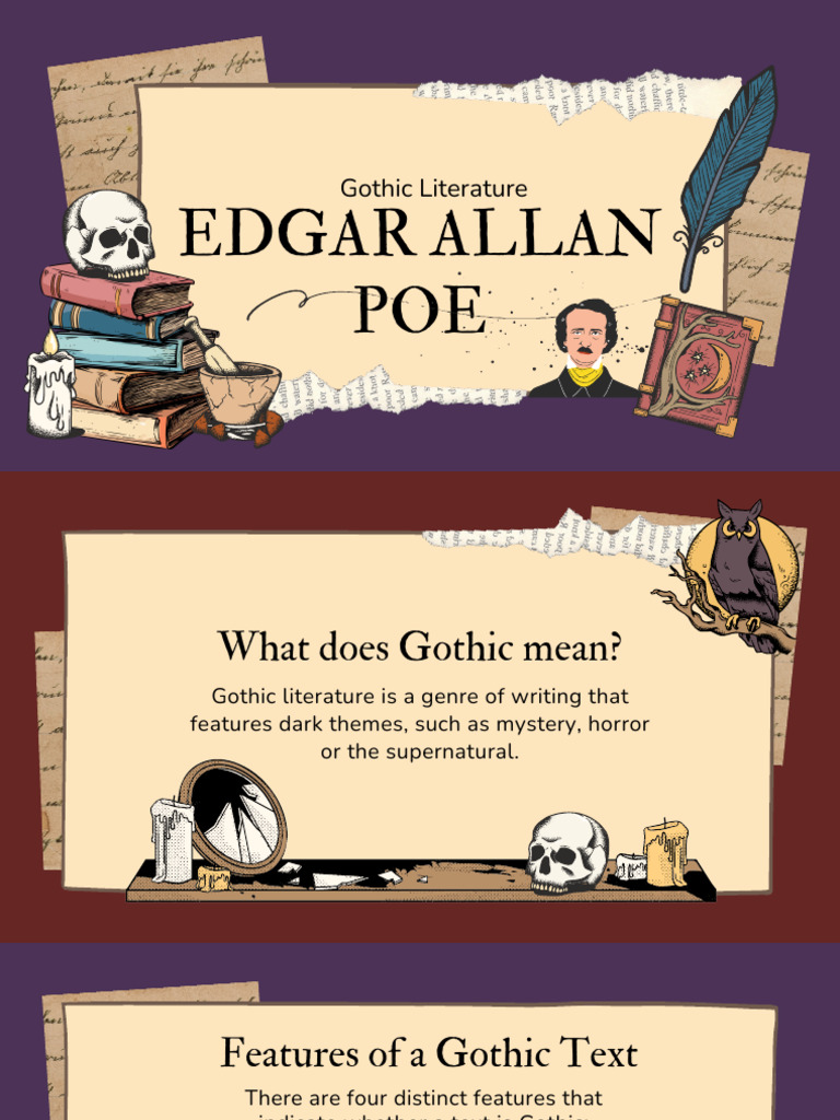 Creative Writing Gothic Literature Education Presentation in Yellow ...