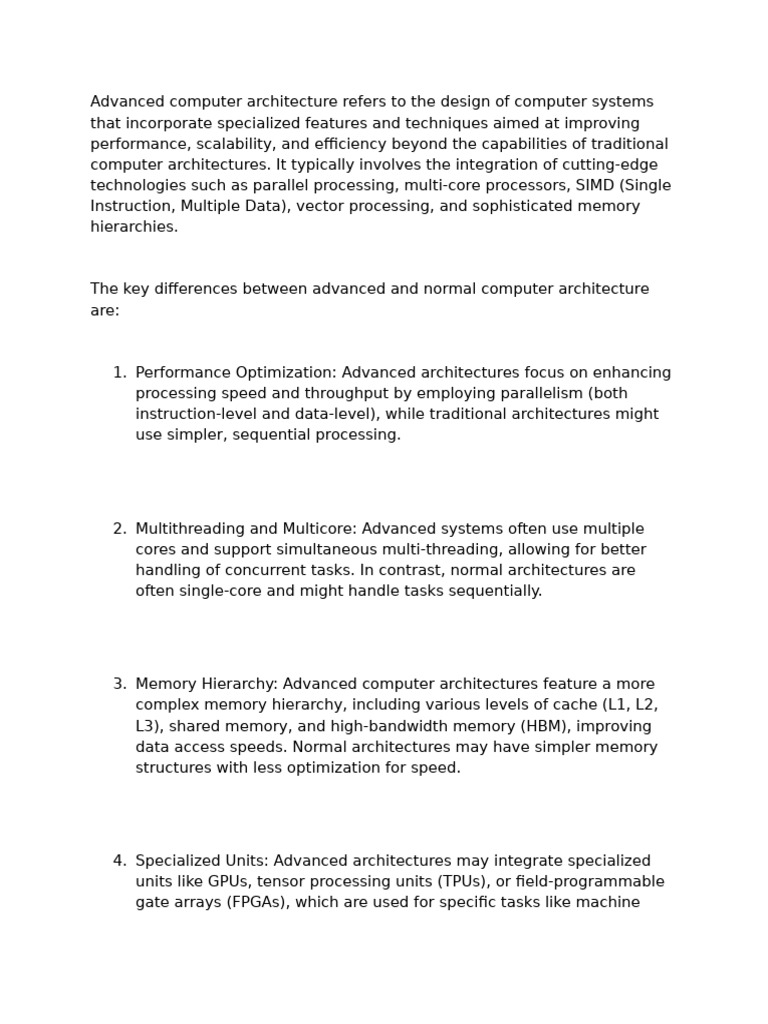 Computer Architecture Assignment 1 | PDF | Central Processing Unit | Parallel Computing