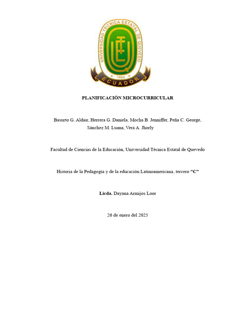 Planificación Microcurricular Pdf