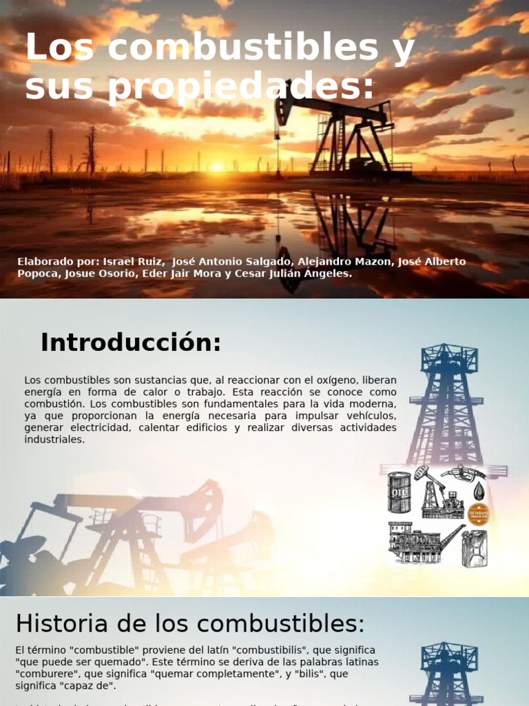 Propiedades y Tipos de Combustibles | PDF | Combustibles | Combustibles ...