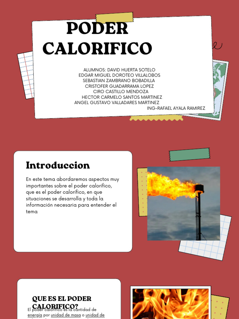 Poder Calorifico | PDF | Combustibles | Combustión