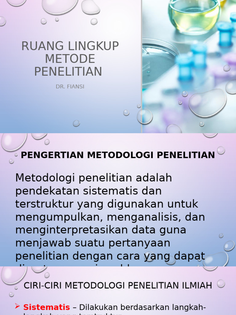Ruang Lingkup Metode Penelitian | PDF
