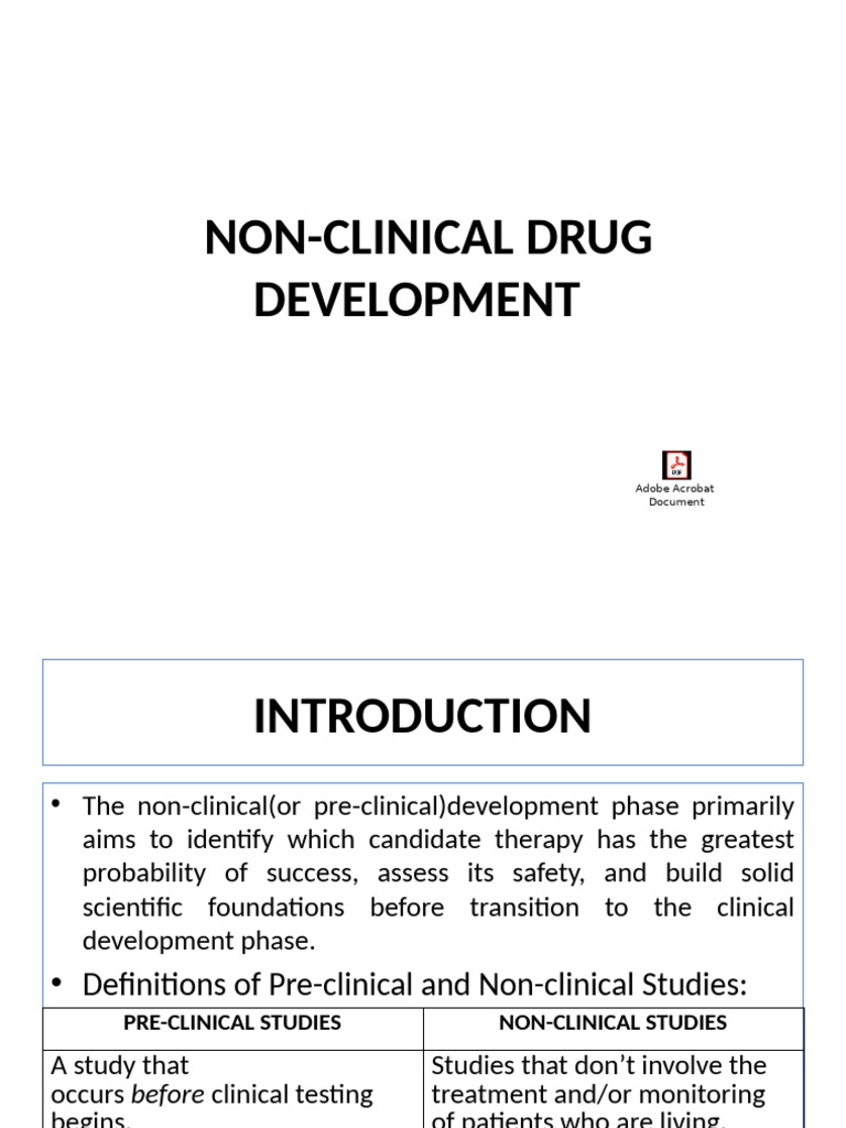 Non-Clinical Drug Development Overview | PDF | Clinical Trial | Toxicity