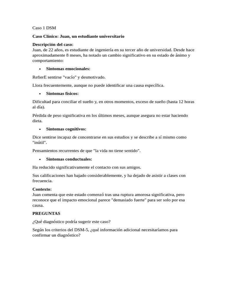 Caso 1 DSM | PDF