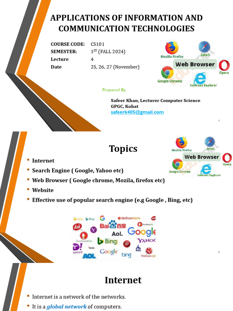 Effective Use of Popular Search Engine Lecture 4 Week 4 | PDF | World ...