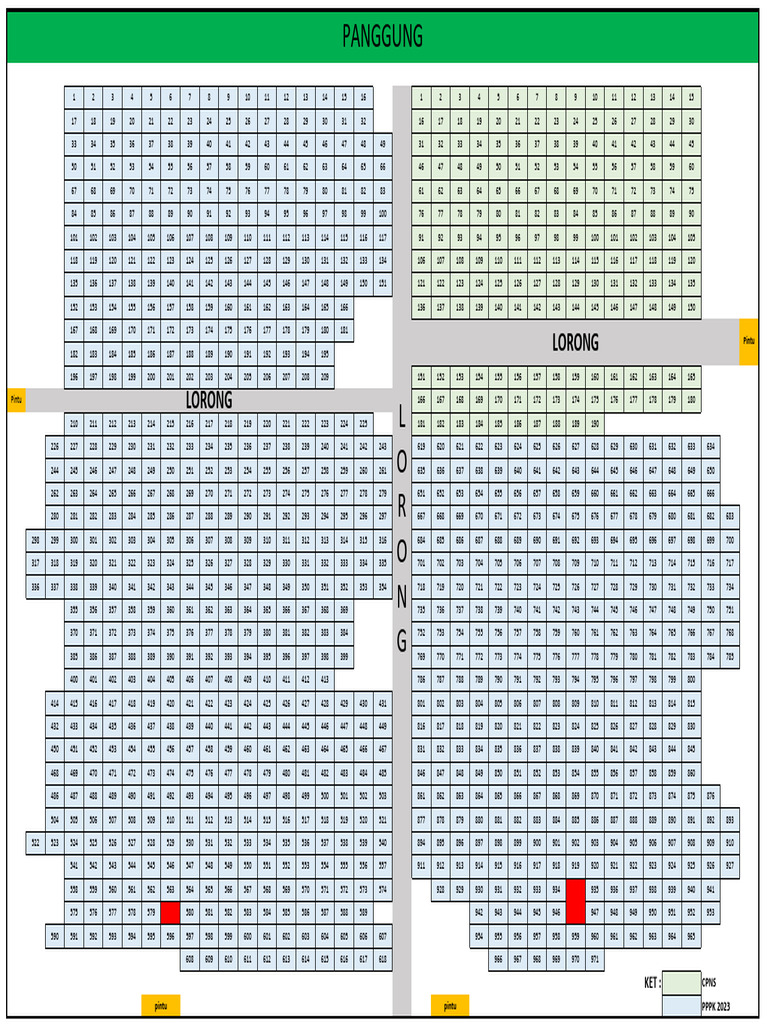 Denah Ruangan Gor Bawah | PDF