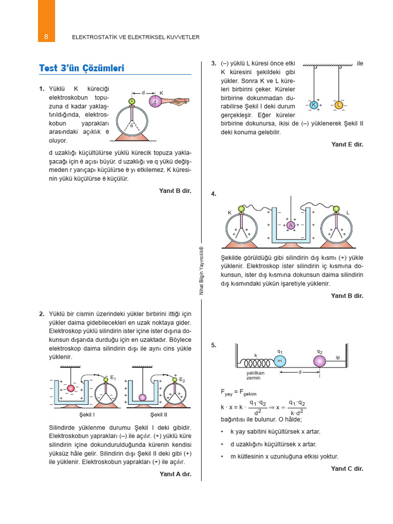 22 YKS SK U3 B1 T3 Elektrostatik | PDF