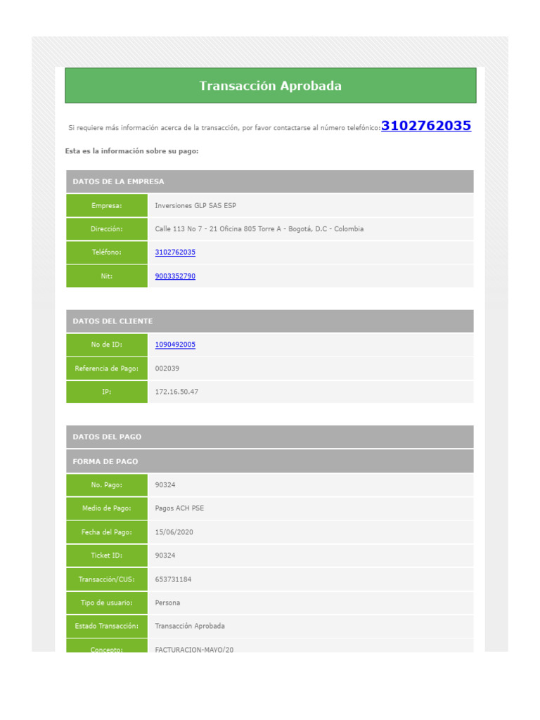 Inverciones GLP SAS ESP | PDF