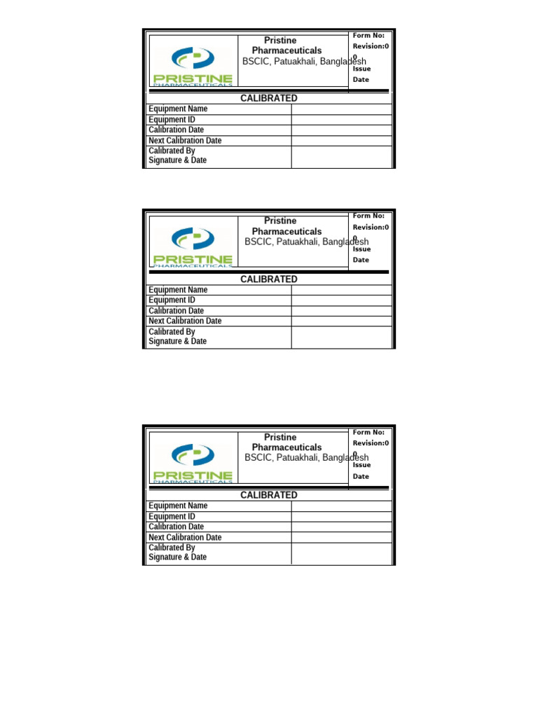 Calibration Tag | PDF
