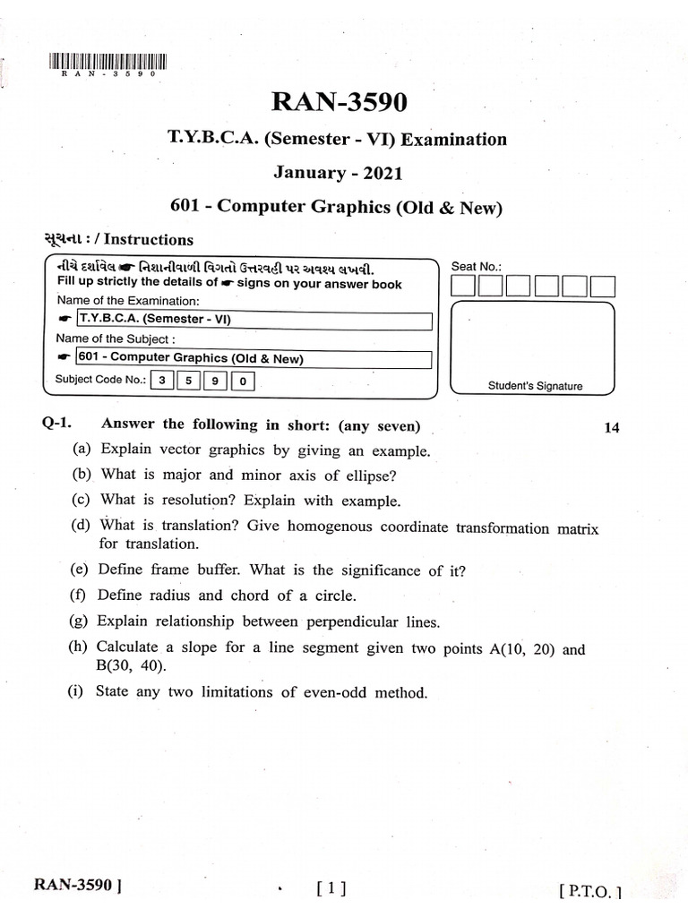 Extqp Computer Graphics | PDF