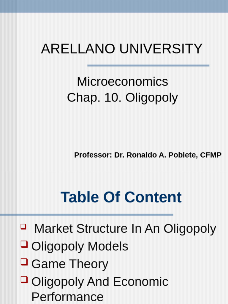 Government Impact on Oligopoly Dynamics | PDF | Oligopoly | Economics ...