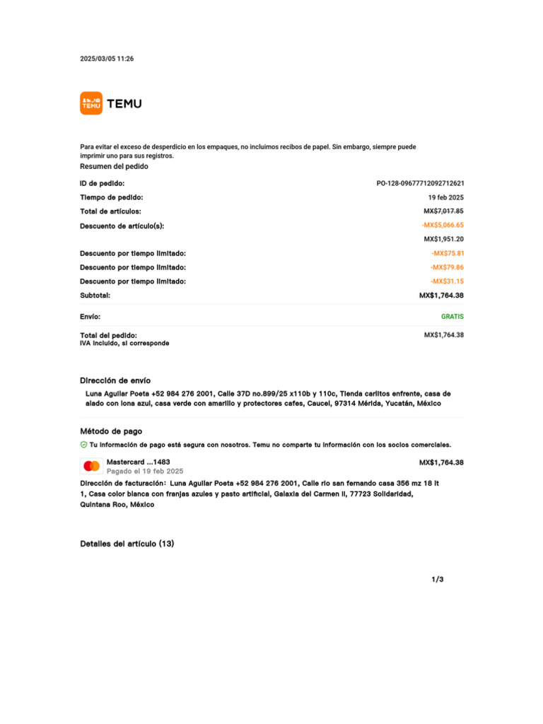 Print for TEMU | PDF