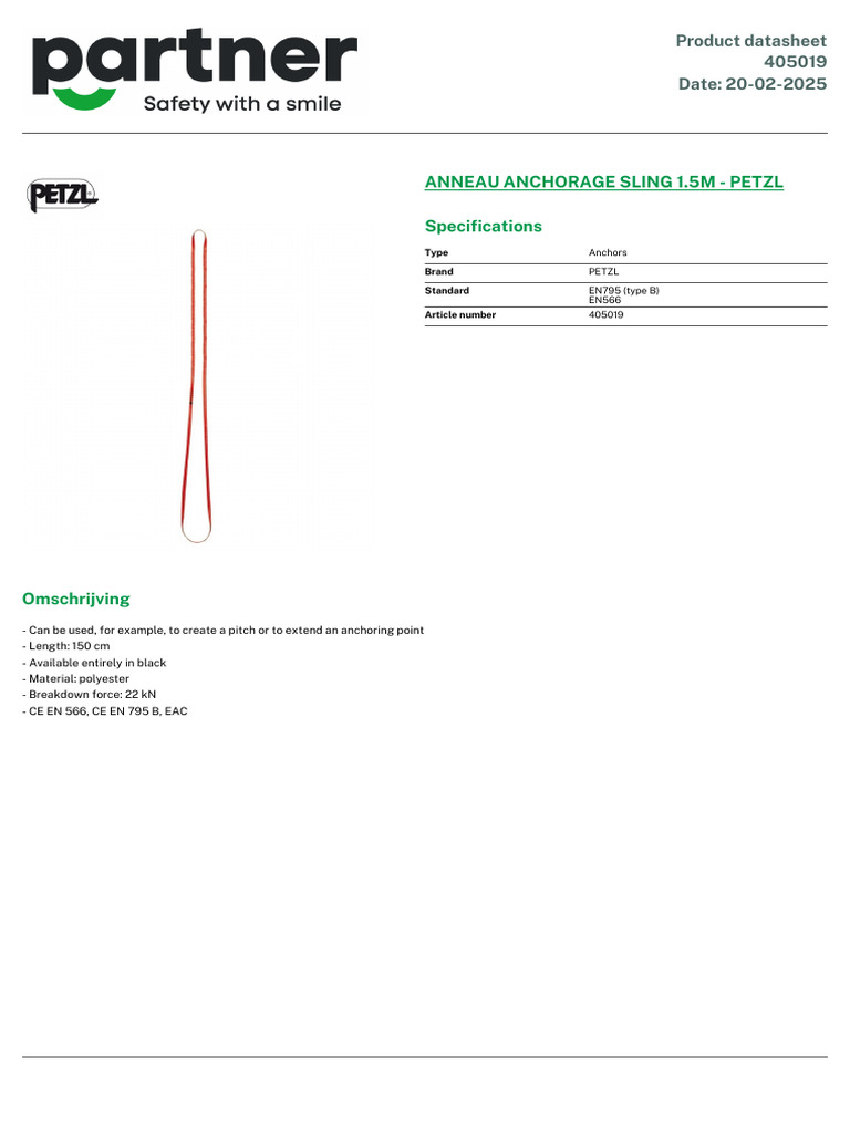 Productsheet 405019 | PDF