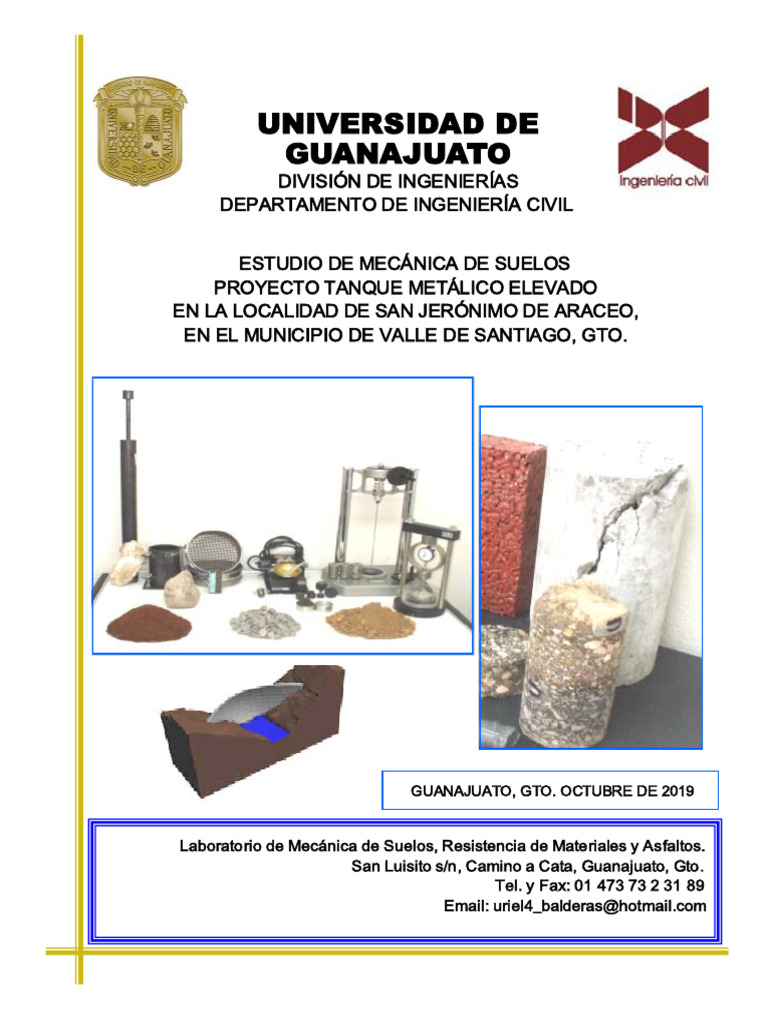 EST. MEC. SUELOS TANQUE ELEV. (San Jeronimo Araceo, Valle Sgo.) | PDF | Fundación (Ingeniería ...