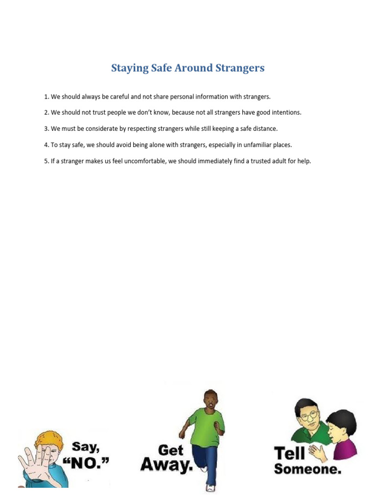 Staying Safe Around Strangers | PDF