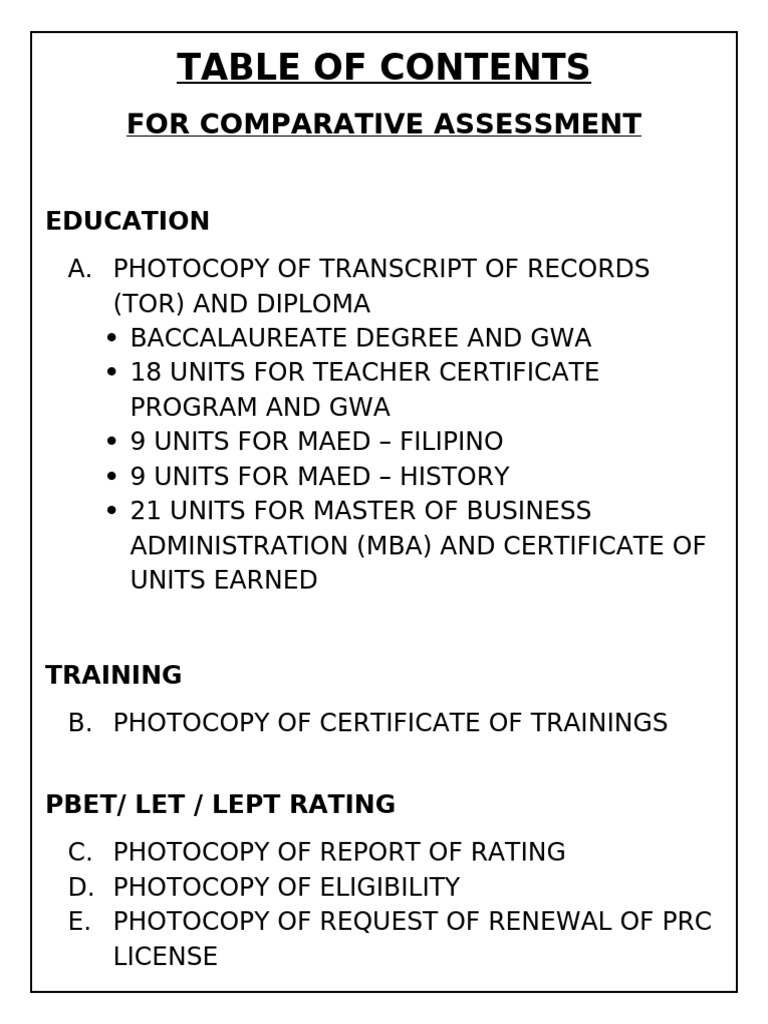 Table of Contents | PDF | Qualifications | Educational Stages
