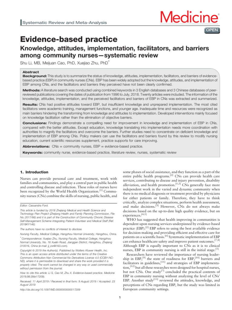 evidence_based_practice__knowledge,_attitudes,.39 (2) | PDF | Evidence Based Medicine | Nursing