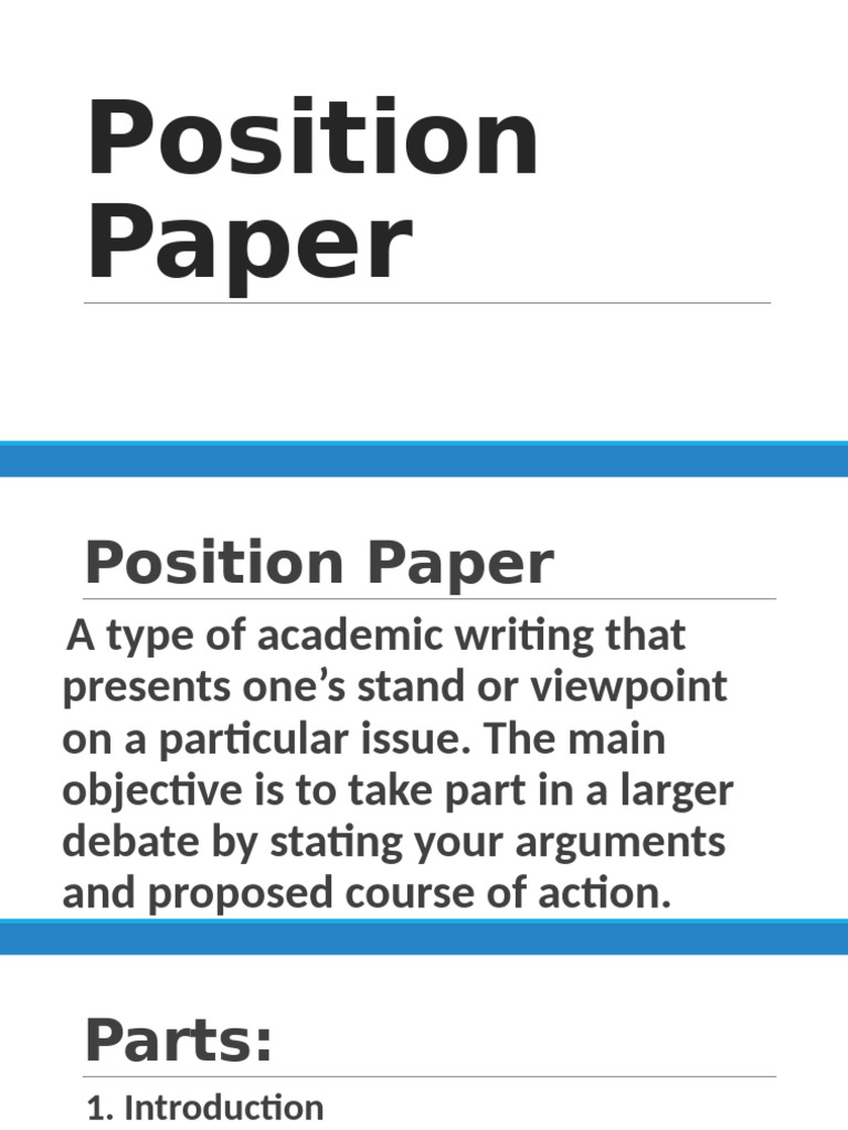 How to Write a Position Paper | PDF