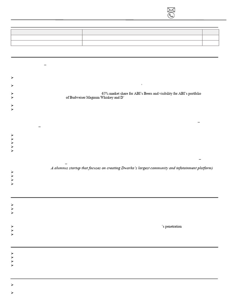 Sachin Mishra - Resume | PDF | Anheuser Busch