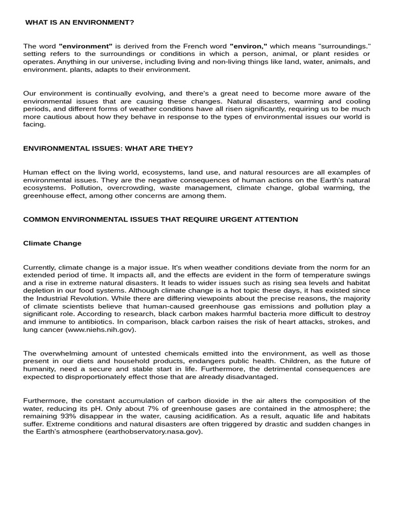 Understanding Environmental Issues Today | PDF | Climate Change | Natural Environment
