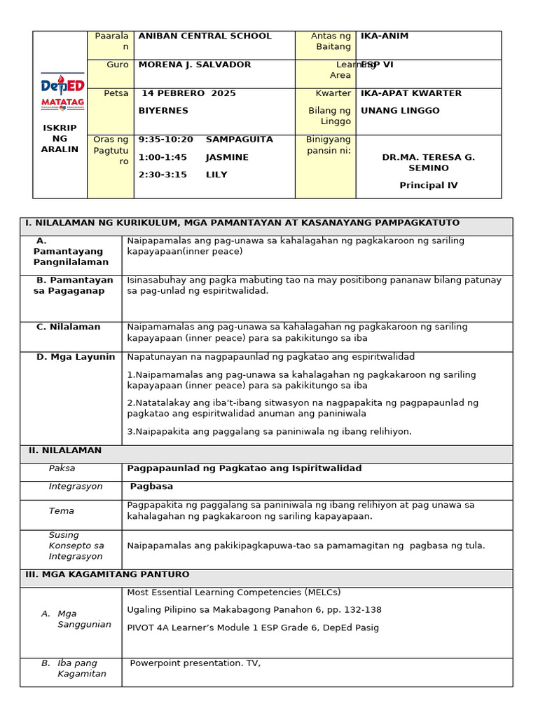 Esp6 Q4 Cuf W1 | PDF