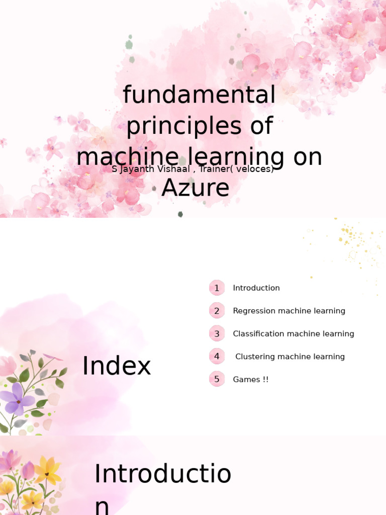 fundamental principles of machine learning on Azure | PDF