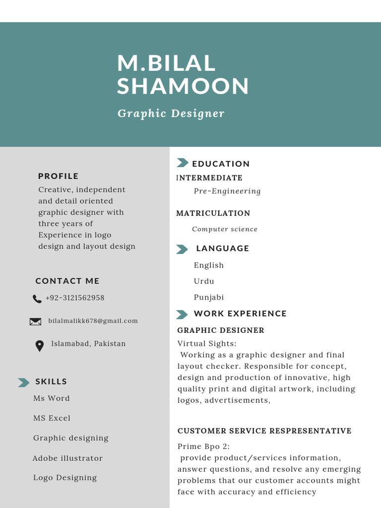 M. Bilal malik Cv | PDF