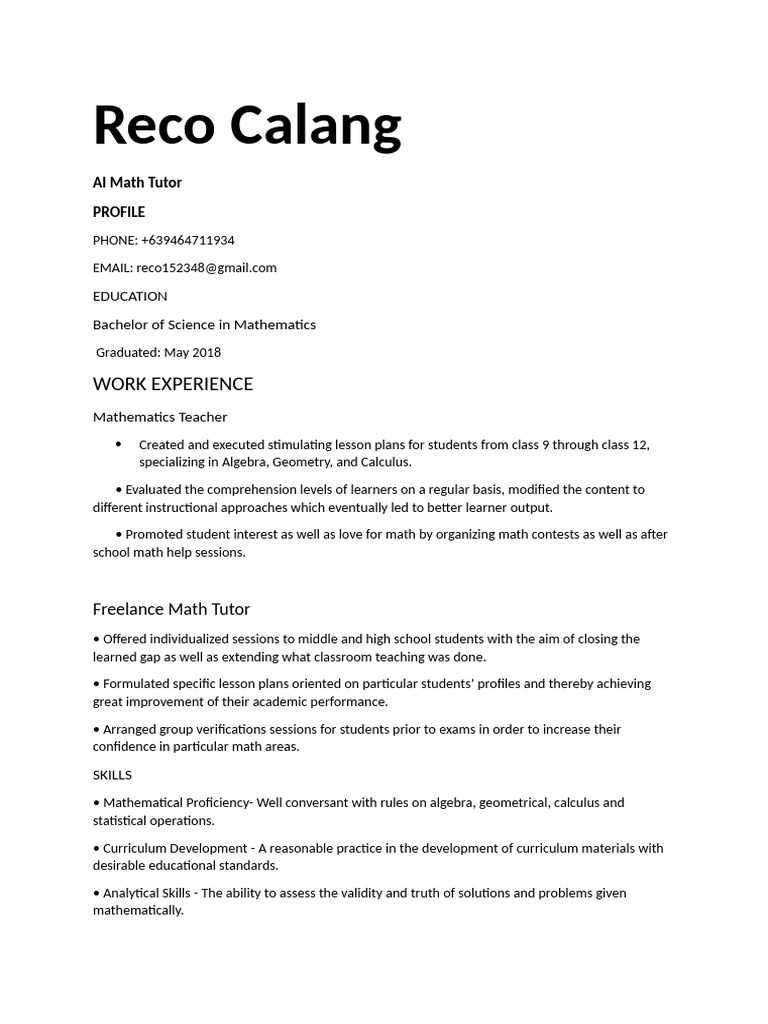 Reco C | PDF