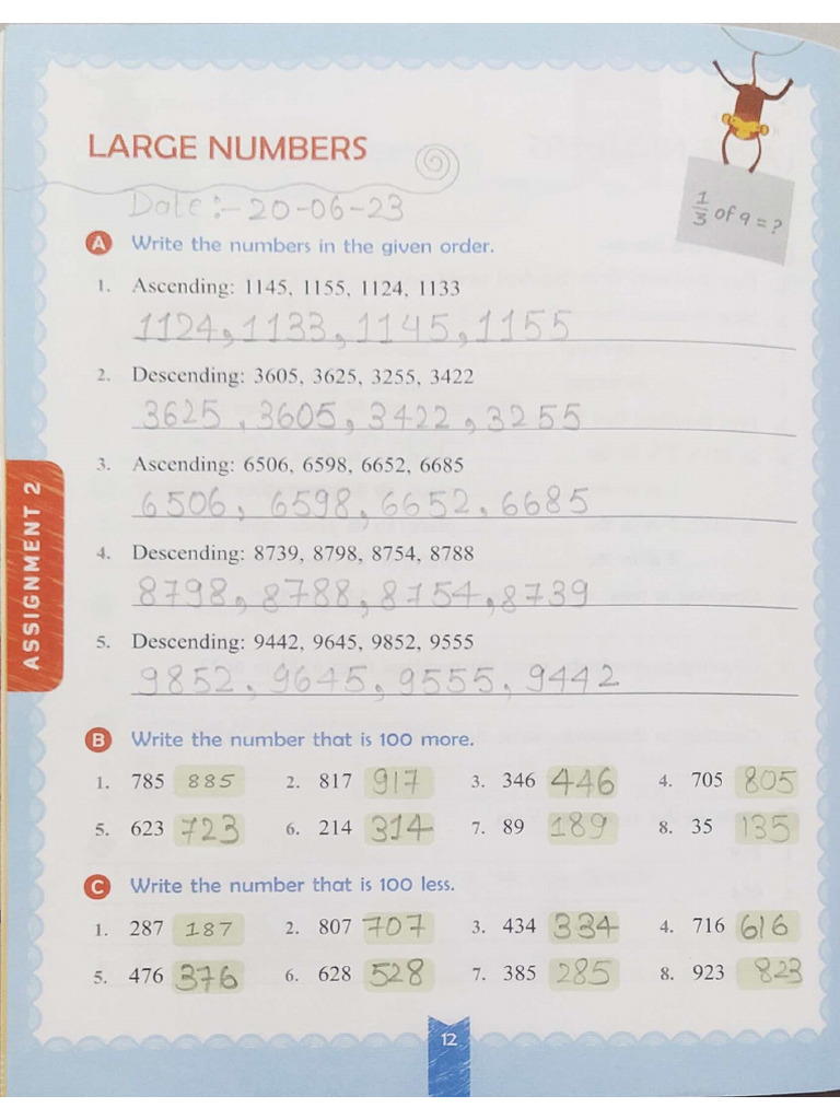 Class - 3 Mental Math, 20 June | PDF