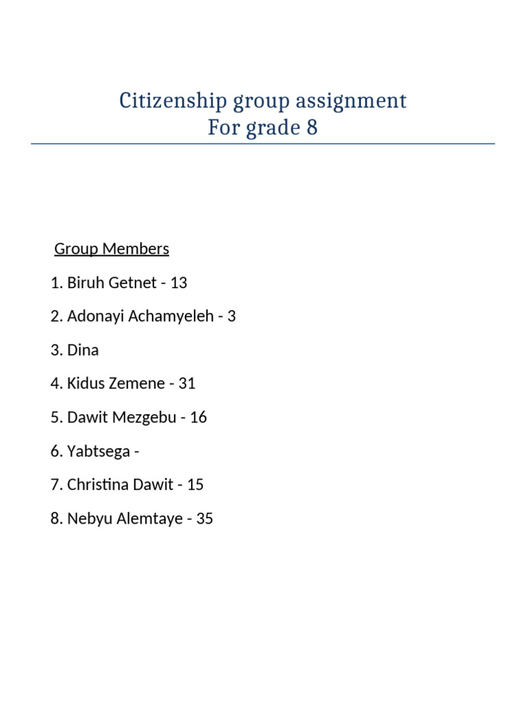 Citizenship Group Assignment | PDF | Virtue | Virtue Ethics