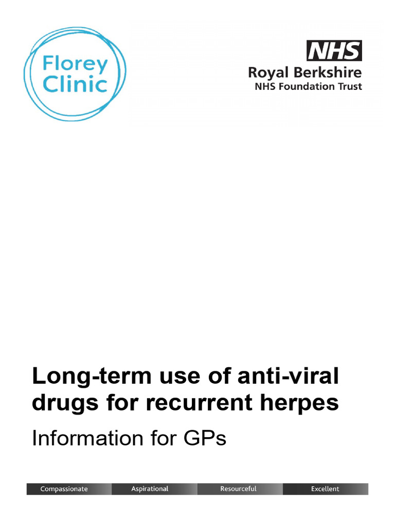 Long Term Use of Anti Viral Drugs For Recurrent Herpes Gps Jul23 | PDF ...