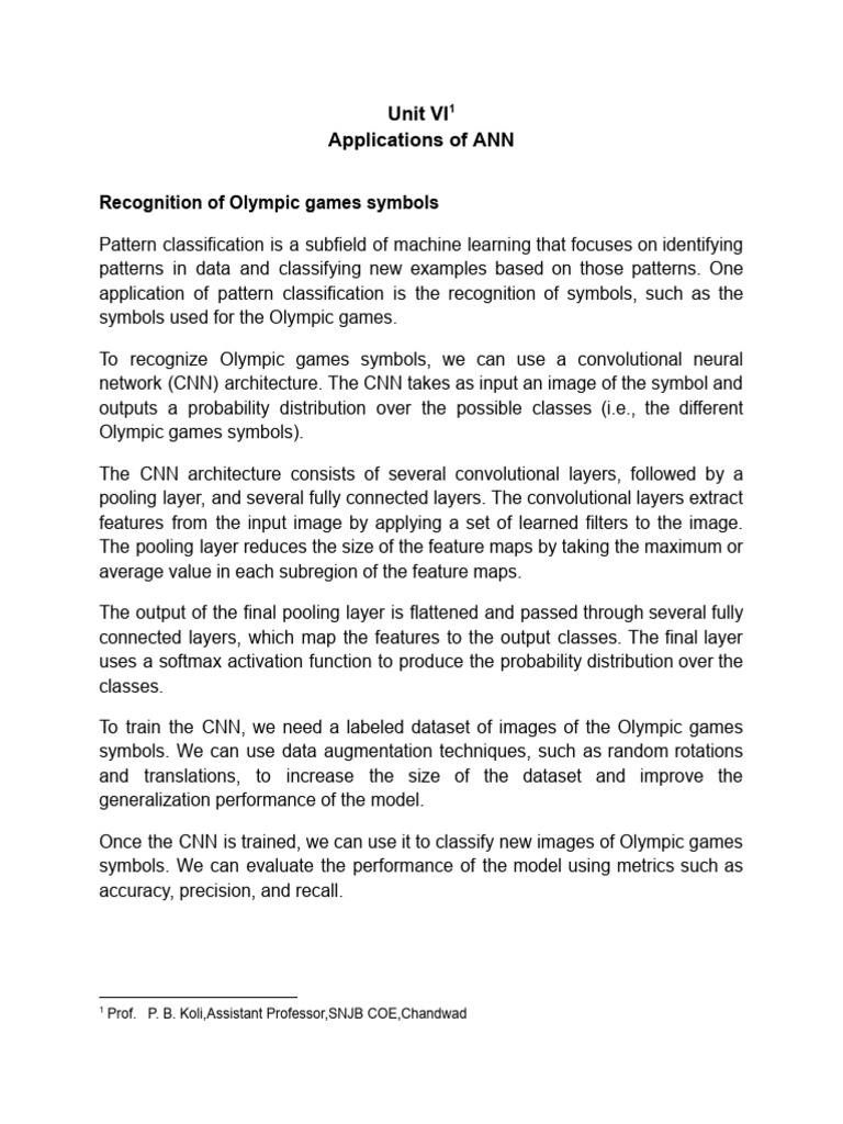 Unit VI Applications of ANN | PDF | Speech Recognition | Machine Learning