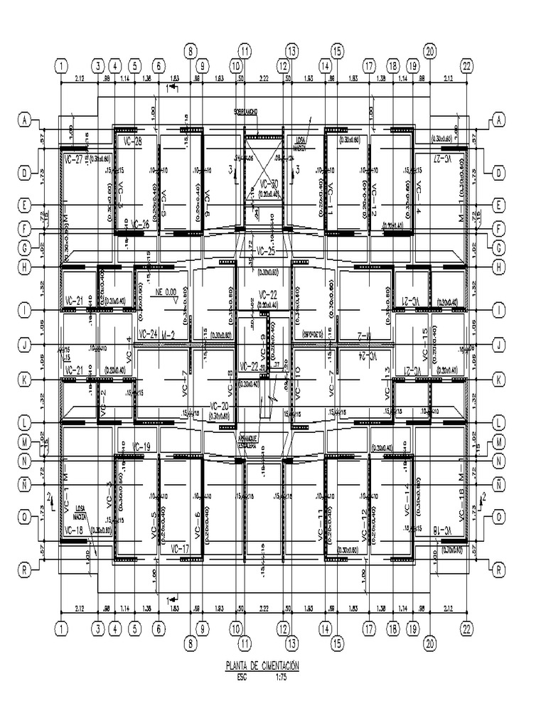 Cimentación Vigas Edificio | PDF