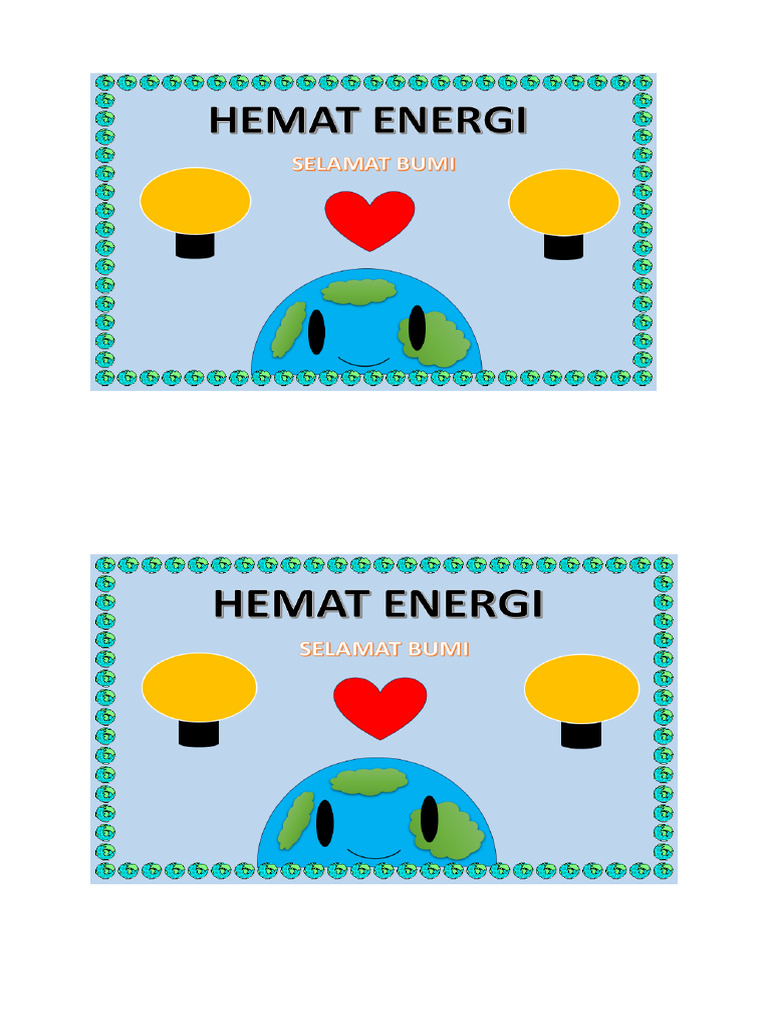 Contoh Poster Hemat Energi Sederhana | PDF