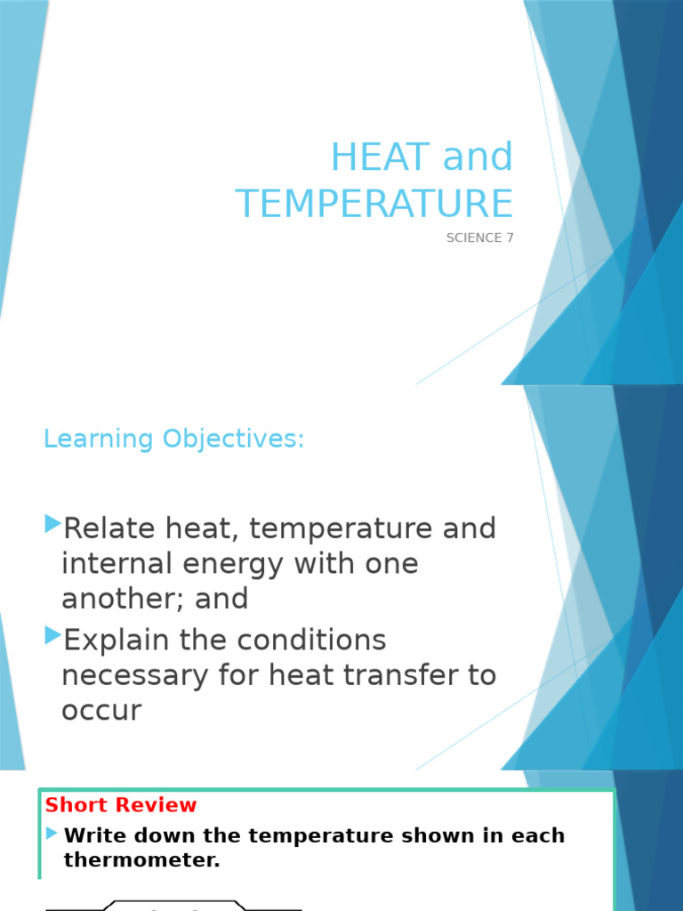 Heat and Temperature | PDF | Heat Transfer | Heat