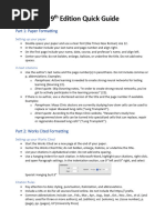 MLA 9th Edition Formatting Guide | PDF