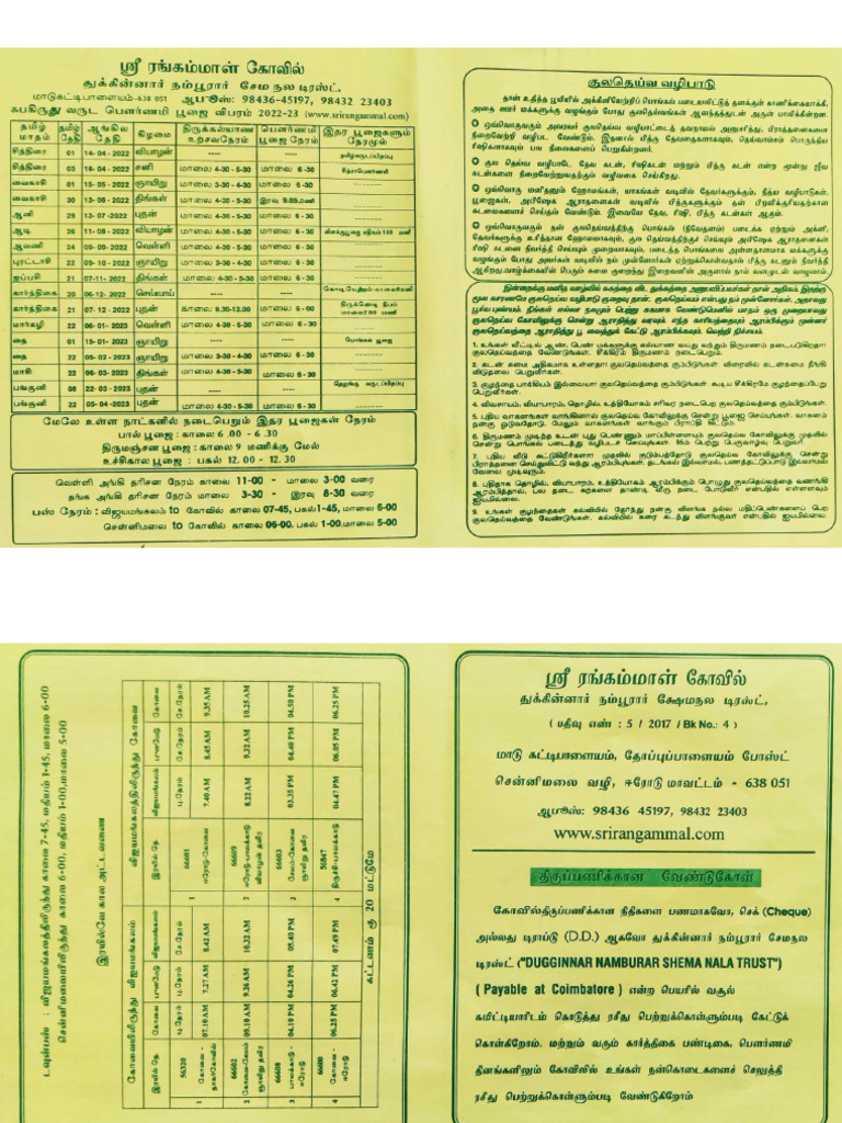 Kovil Donation | PDF