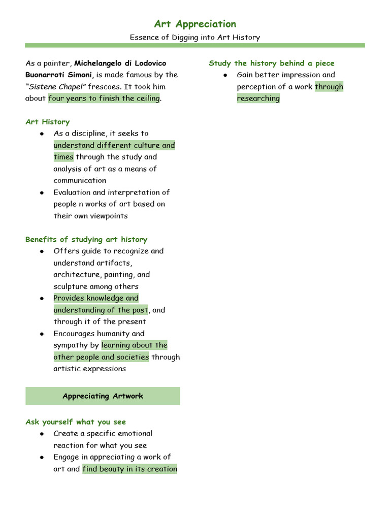 WEEK 4 - Essence of Digging Into Art History | PDF