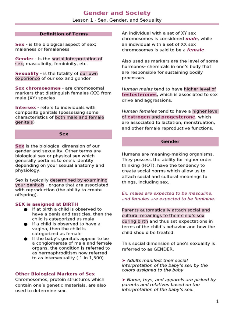 Understanding Sex, Gender, and Sexuality | PDF | Gender | Gender Studies