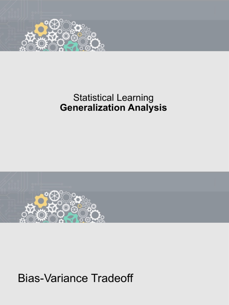 6 Generalization Analysis | PDF | Statistical Inference | Estimation Theory