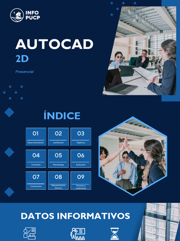Sílabo Autocad 2d Presencial Infopucp Compressed | PDF | Cad automático | Moodle
