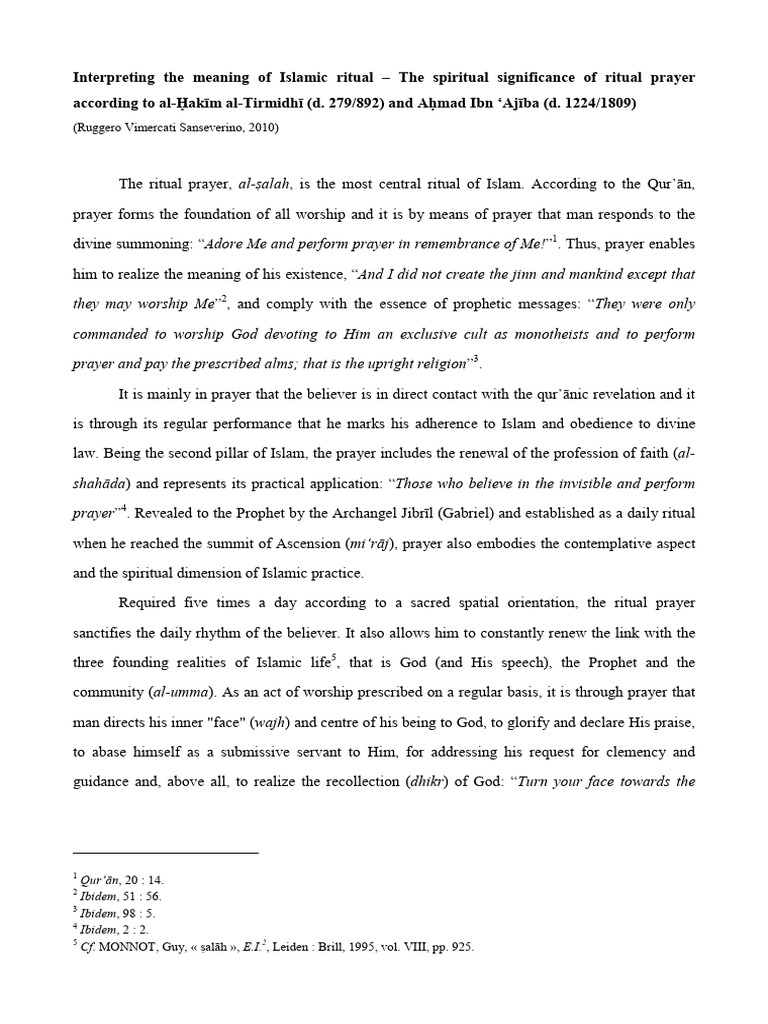 Interpreting The Meaning of Islamic Ritu | PDF | Prayer | Sufism