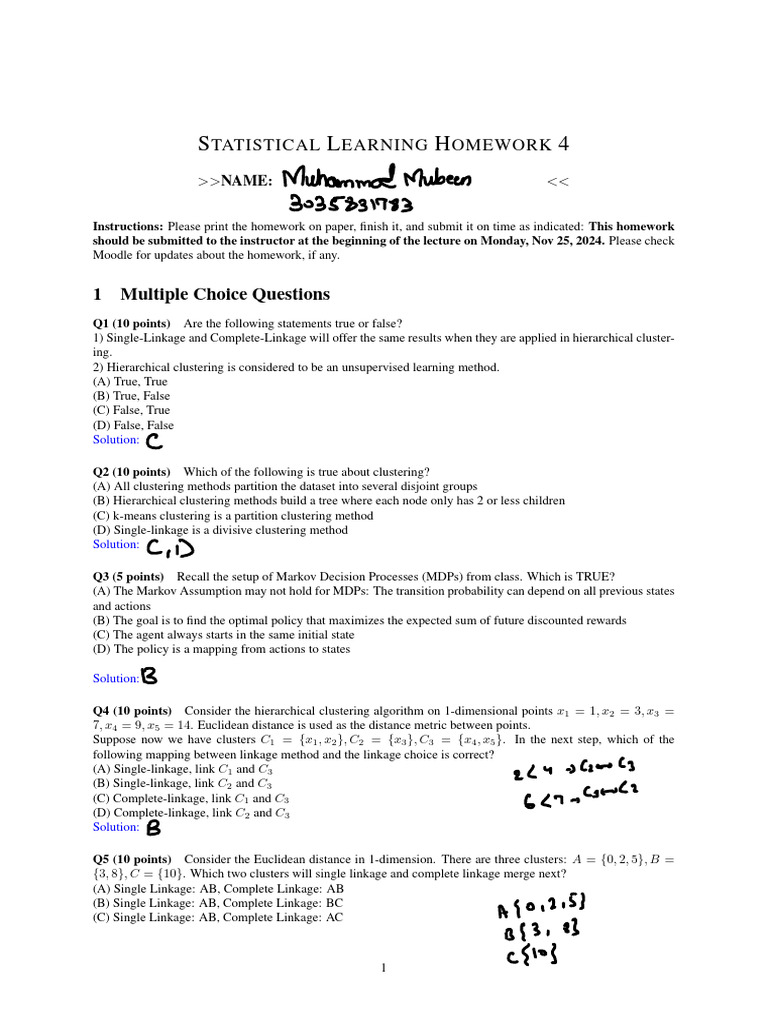 Muhammad Mubeen_HW4 2 | PDF | Principal Component Analysis | Computational Neuroscience