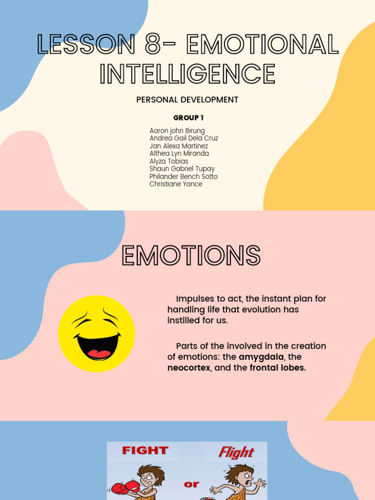 Lesson 8 - Emotional Intelligence | PDF | Emotions | Empathy