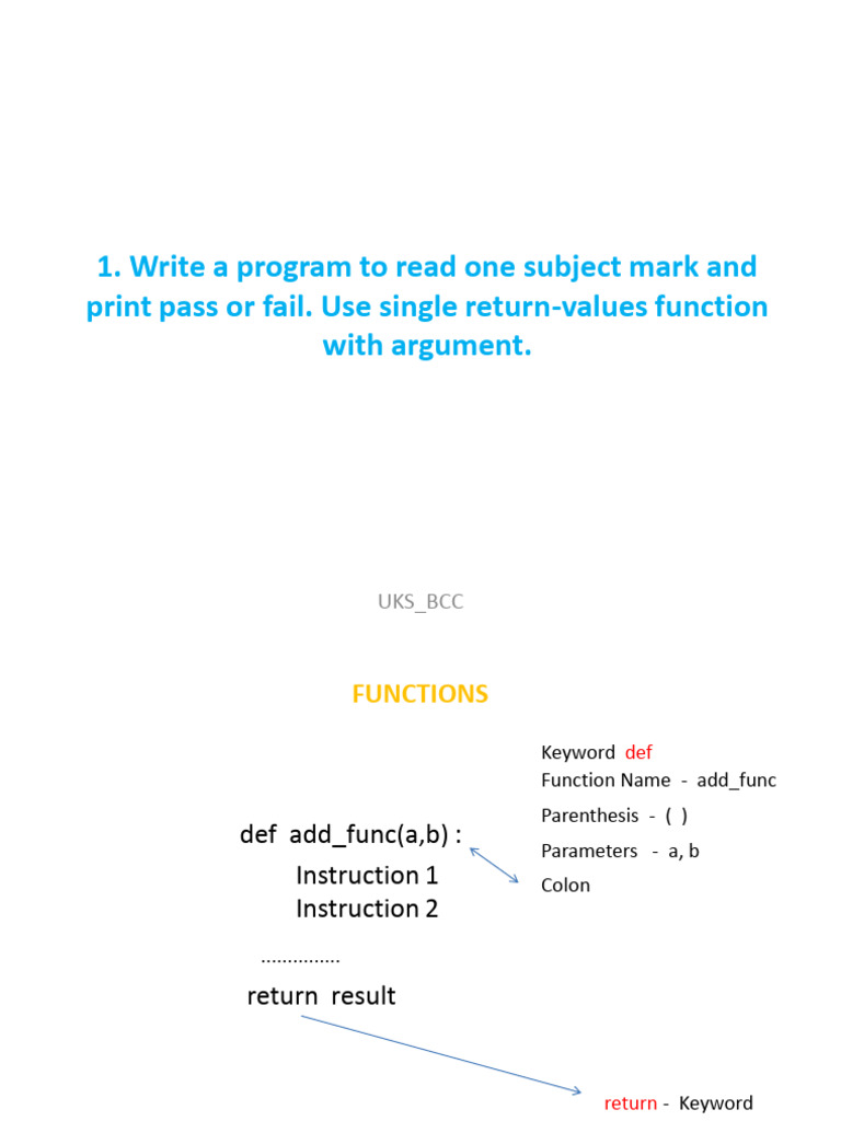 Problem1 - Python (3rd Sem) - UKS | PDF | Parameter (Computer Programming) | Control Flow