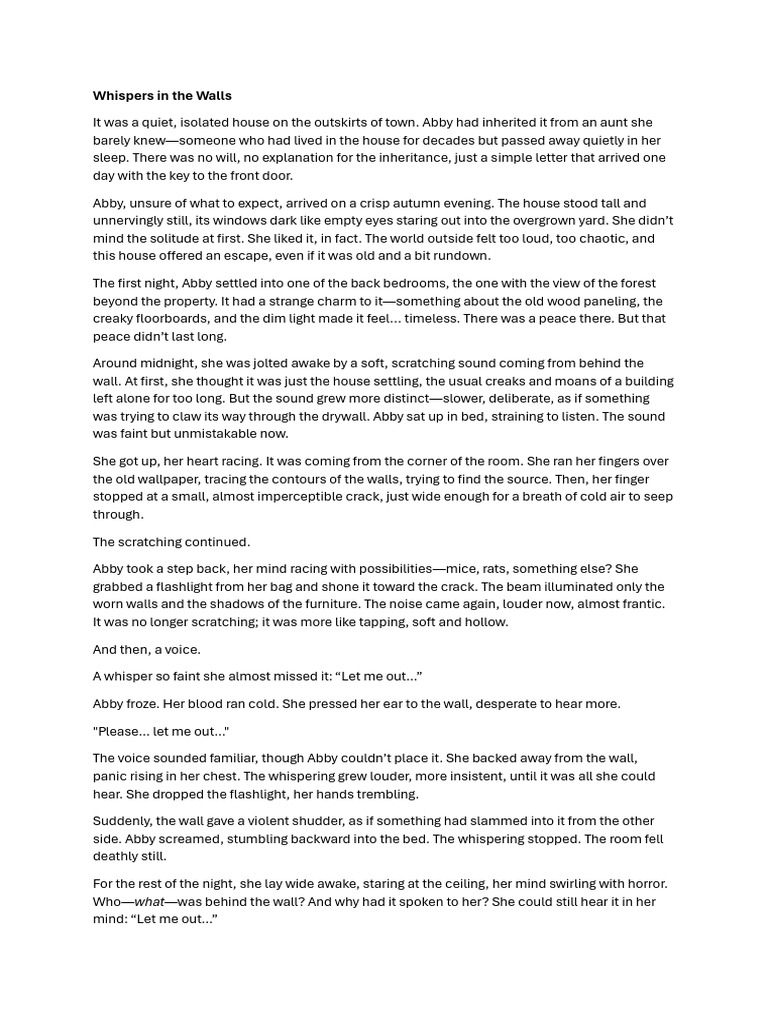 Whispers in The Walls | PDF