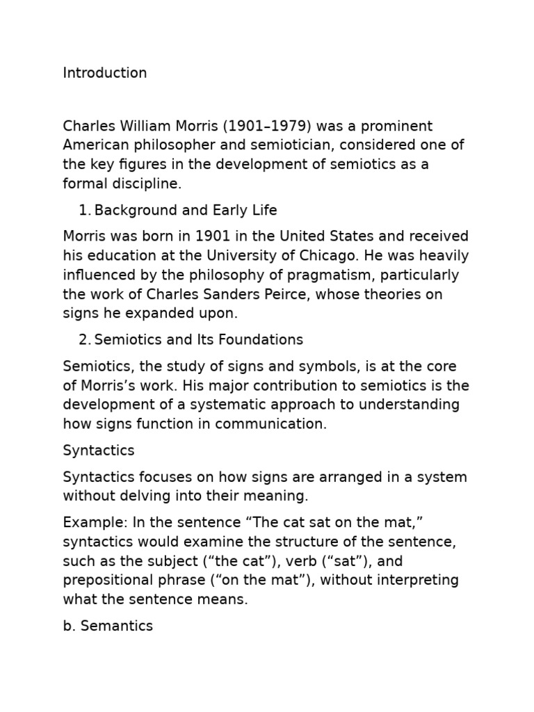 Morris's Contributions to Semantics | PDF | Semiotics | Semantics