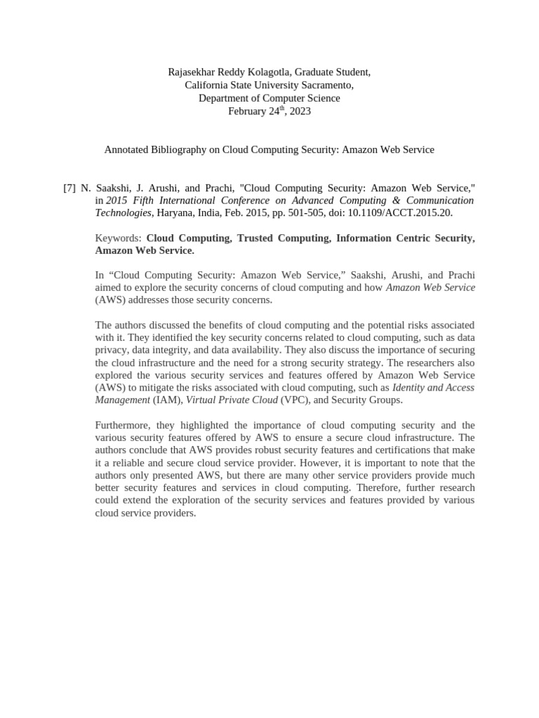 7th&8th Annotated Bibliographies | PDF | Computer Security | Security